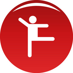 Stick figure stickman icon red Royalty Free Vector Image