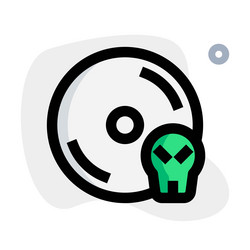 Disc corrupted by malicious software Royalty Free Vector