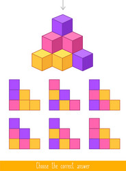 Educational game for kids find correct answer Vector Image