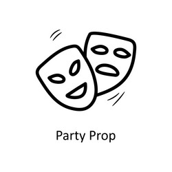 Props outline icon design par Royalty Free Vector Image