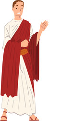 Roman senator in traditional clothes ancient rome Vector Image