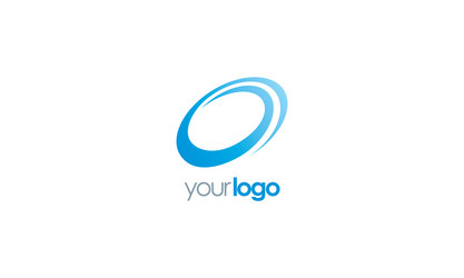Letter curve circles loop logo Royalty Free Vector Image