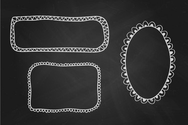 Chalkboard Frames Set of Ornate Chalk Vector Images (over 110)