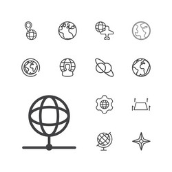 Geography icons Royalty Free Vector Image - VectorStock