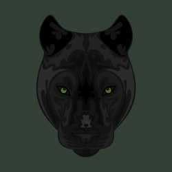 Hand drawn abstract portrait a panther Royalty Free Vector