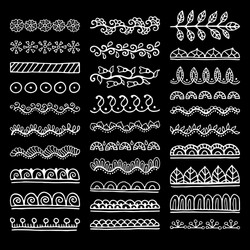 Hand drawn dividers set Royalty Free Vector Image
