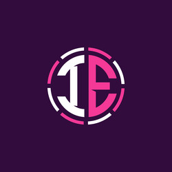 Ie initial letter logo design modern template Vector Image