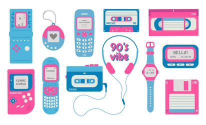 Retro mobile phone cartoon Royalty Free Vector Image