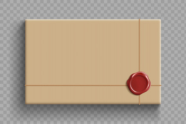 Kraft cardboard package box template Royalty Free Vector