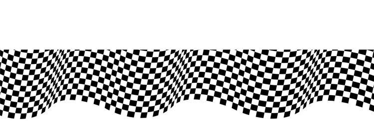 Realistic checkered flag wave on white design Vector Image