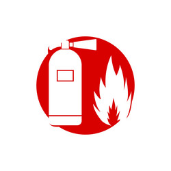Fire extinguisher logo Royalty Free Vector Image