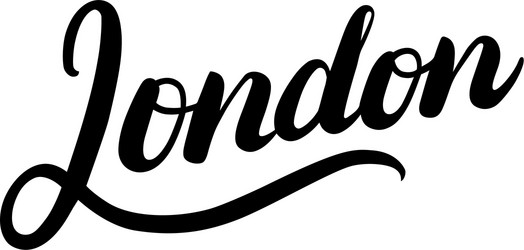 London hand lettering Royalty Free Vector Image