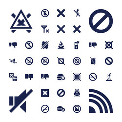 22 no icons Royalty Free Vector Image - VectorStock