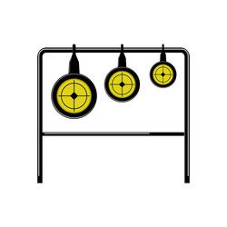 Game shooting target cartoon Royalty Free Vector Image