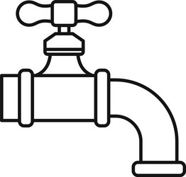 Water tap icon outline style Royalty Free Vector Image