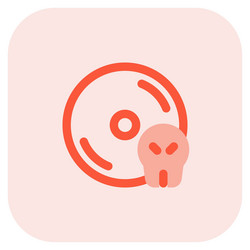 Disc corrupted by malicious software Royalty Free Vector