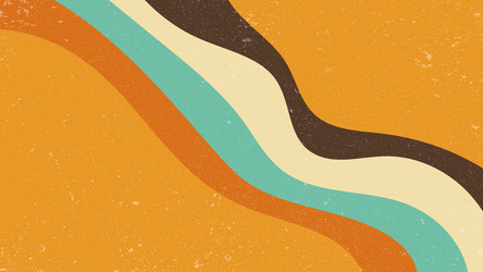 Groovy retro 70s background waves swirl line Vector Image