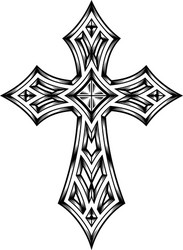 Polynesian cross tribal tattoo Royalty Free Vector Image