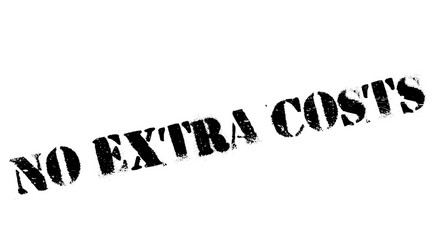 No extra costs rubber stamp Royalty Free Vector Image