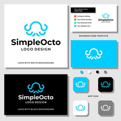 Smart octo logo Royalty Free Vector Image - VectorStock