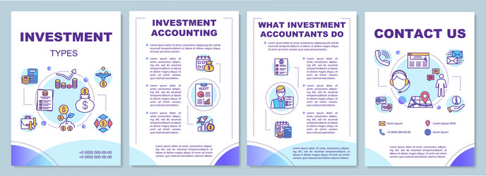 Business investment brochure template Royalty Free Vector