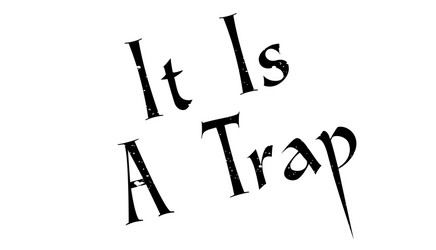 It is a trap rubber stamp Royalty Free Vector Image