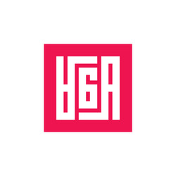 Aga letter based logo icon monogram square Vector Image