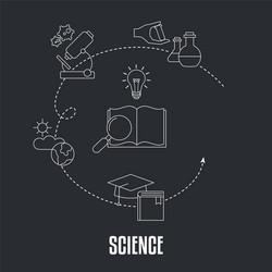 School subjects design concept Royalty Free Vector Image