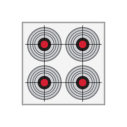 Game shooting target cartoon Royalty Free Vector Image