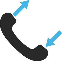 Phone talking flat pictograph Royalty Free Vector Image