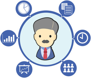 Business emoticon Royalty Free Vector Image - VectorStock