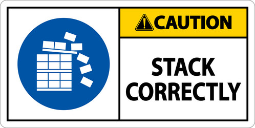 Notice stack correctly sign on white background Vector Image