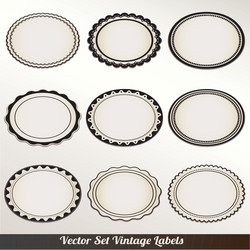 Frame labels set ornamental vintage decorat Vector Image