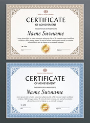 Template certificate gift voucher coupon frame Vector Image