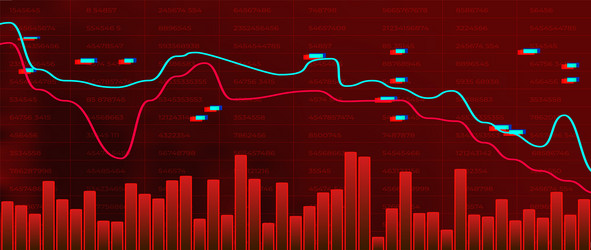 Business arrow red arrow pointing down Royalty Free Vector