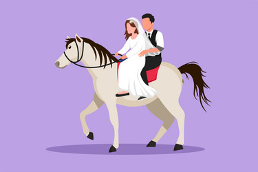 Graphic flat design drawing loving married couple Vector Image