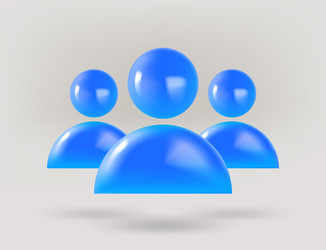 Group of color people team work concept 3d Vector Image