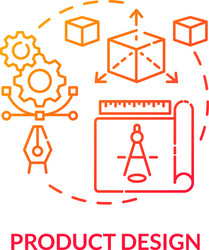 Implement solutions red gradient concept icon Vector Image