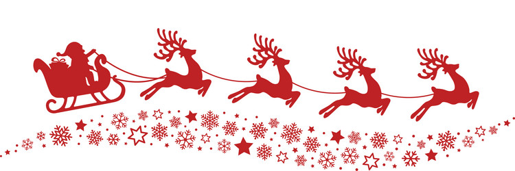 Flying Reindeer Silhouette