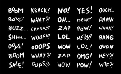 Pow Fonts Comic Font Vector Images (over 250)
