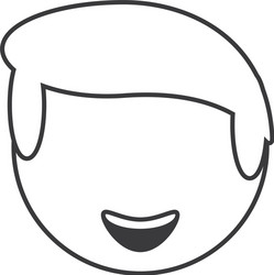 Head male avatar outline Royalty Free Vector Image