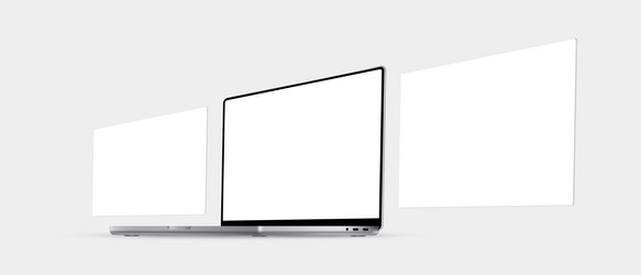 Laptop mockup with blank wireframing pages Vector Image