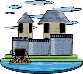 Medieval Drawbridge Cartoon