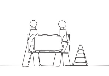 Single continuous line drawing warnings on under Vector Image