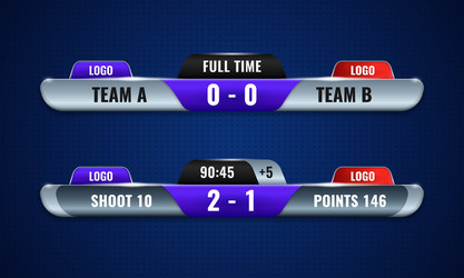 Sport competition scoreboard design for lower Vector Image