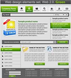 Website design template with green tree Royalty Free Vector