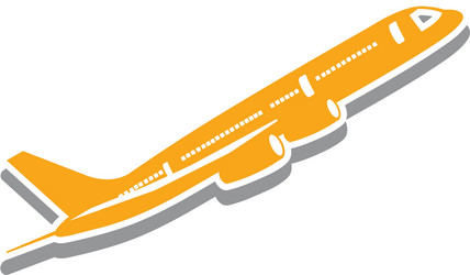Airplane isolated pictograph image Royalty Free Vector Image