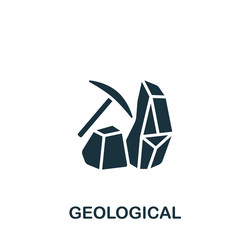 Geological icon monochrome simple sign from Vector Image