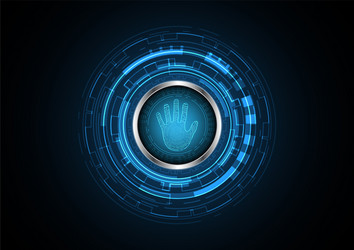 Technology abstract future hand scan security Vector Image