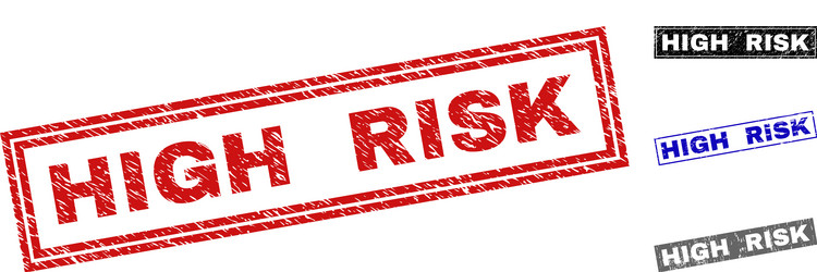 High risk rubber stamp Royalty Free Vector Image